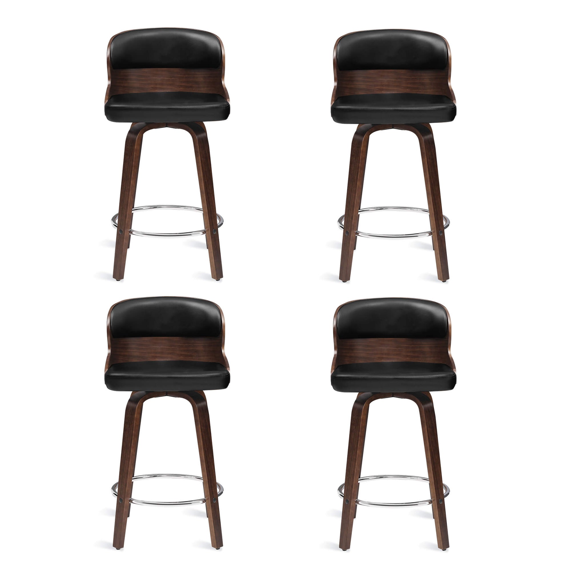 Swivel Mid Century Modern Counter Height Stool, Rotating Bar Stool with ...