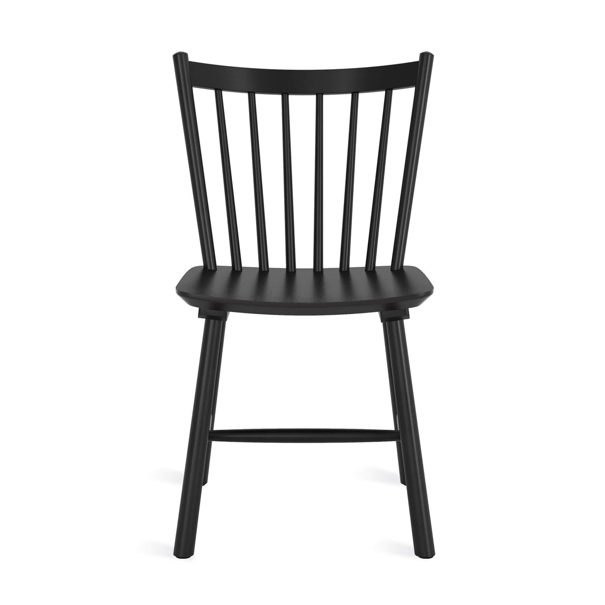 Curved Spindle Back Wood Dining Chair Set, Farmhouse Wood Dining Chairs ...