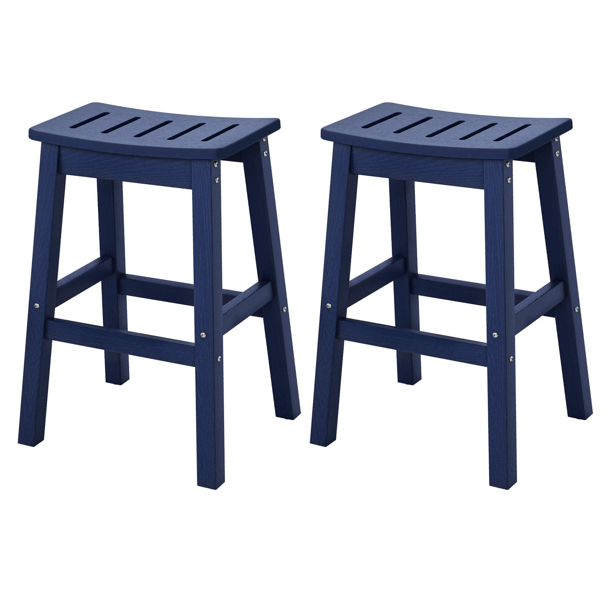 Poly Outdoor Bar Height Table and Backless Stool Set, Patio High Top ...