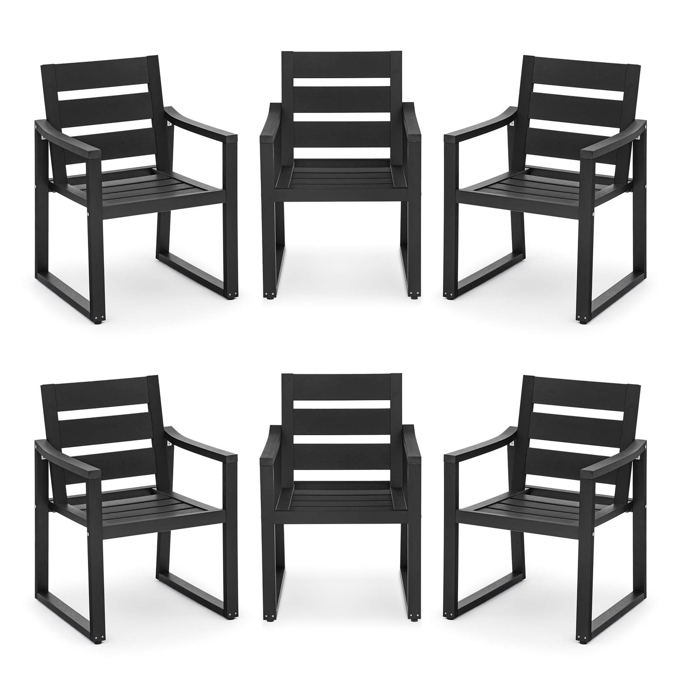 Poly Outdoor Dining Table and Chairs Set, HDPS Weatherproof Dining Set ...