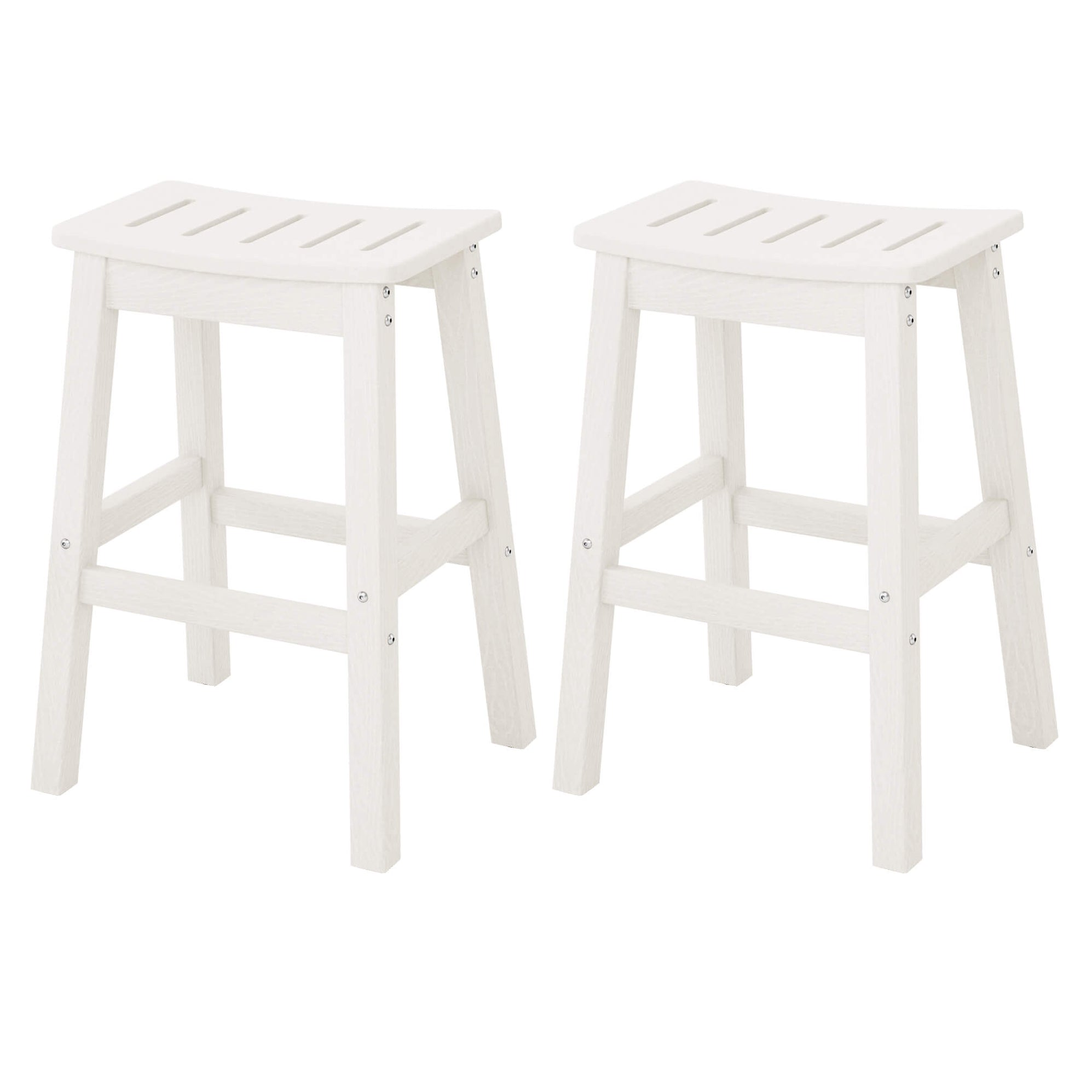 Poly Outdoor Bar Height Table and Backless Stool Set, Patio High Top ...