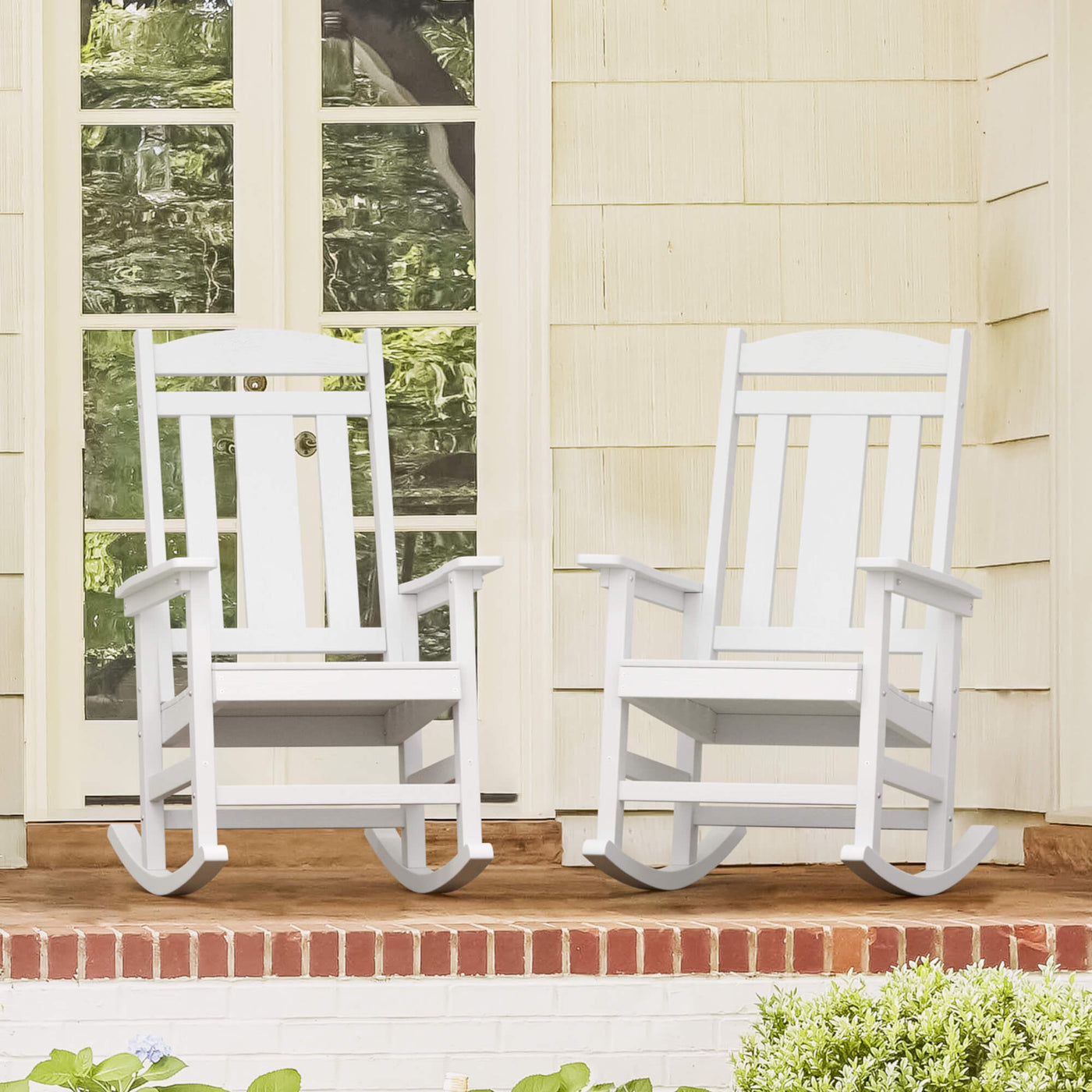 LUE BONA Porch Poly Rocking Chair, Outdoor Plastic Rocker Chairs ...