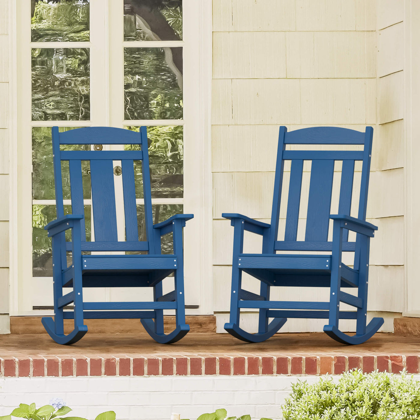 Poly Adirondack Rocking Chair Outdoor Rocking Chairs Weather Resistant ...
